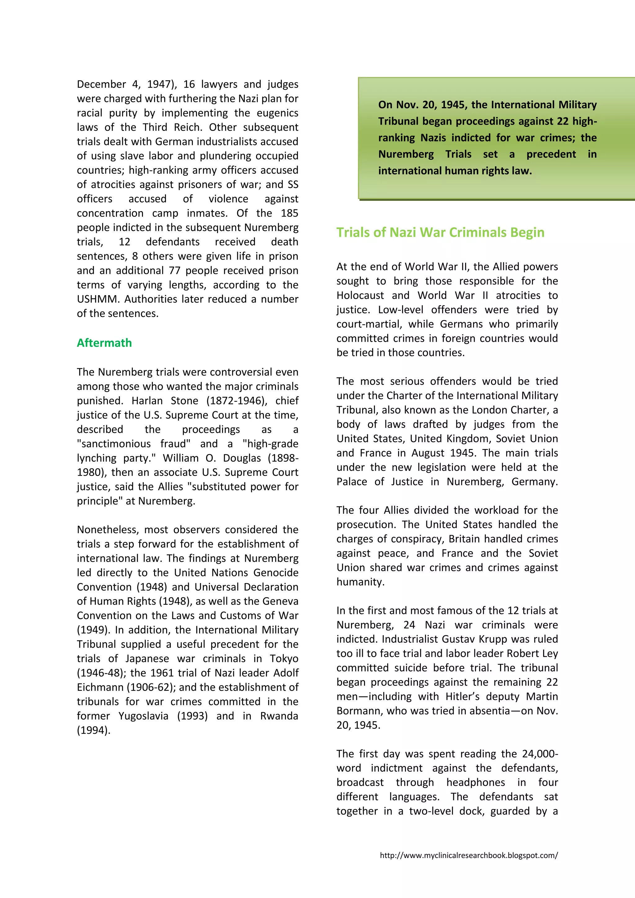 The Nuremberg trials | PDF