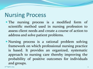 Nursing Essay On Nursing Process | PPTX