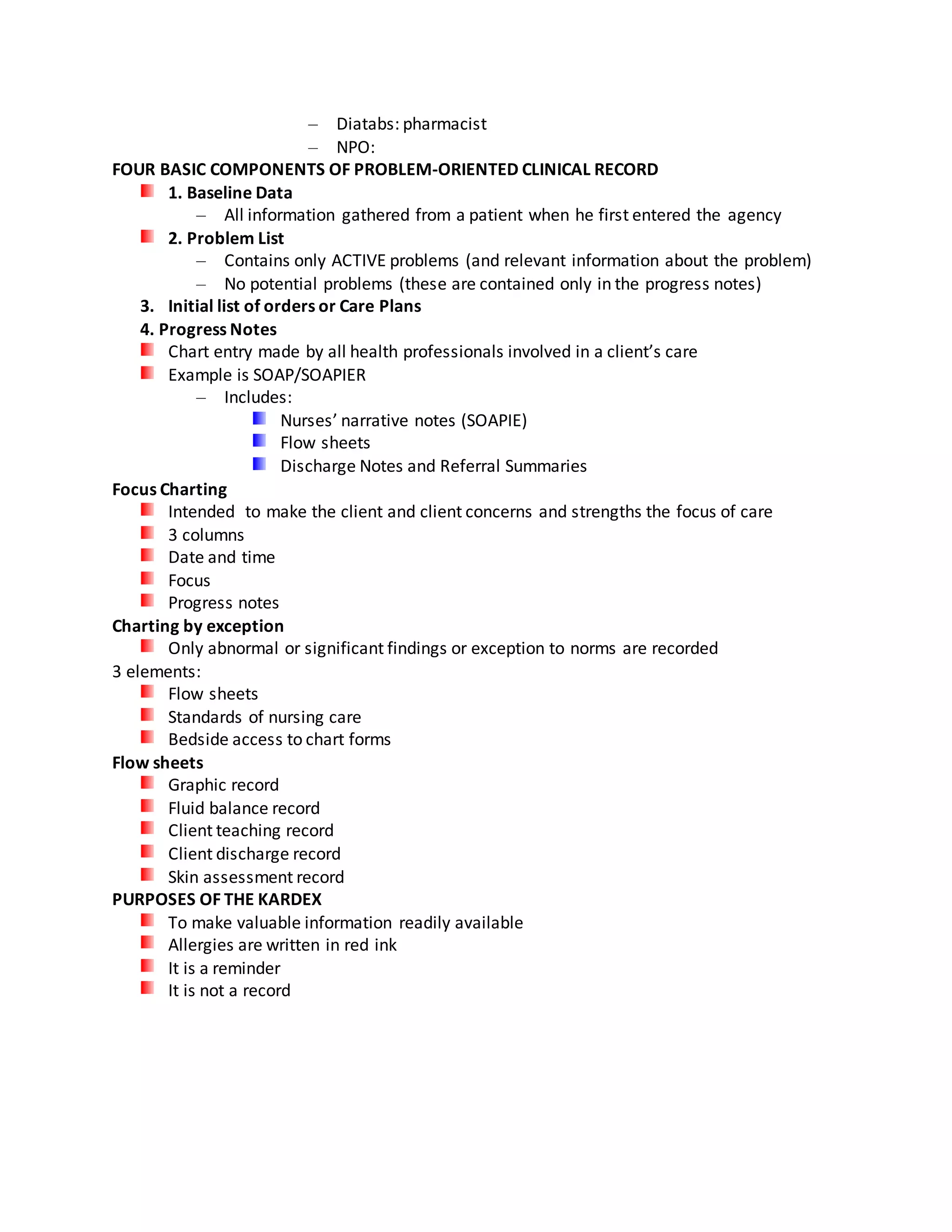 The nursing process handouts | DOCX