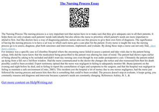 The Nursing Process Paper | PDF | Lung and Respiratory Health ...