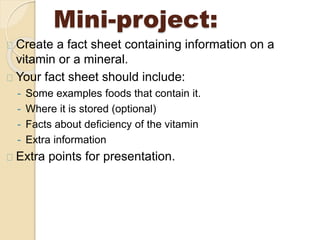 The nutrients in food | PPTX