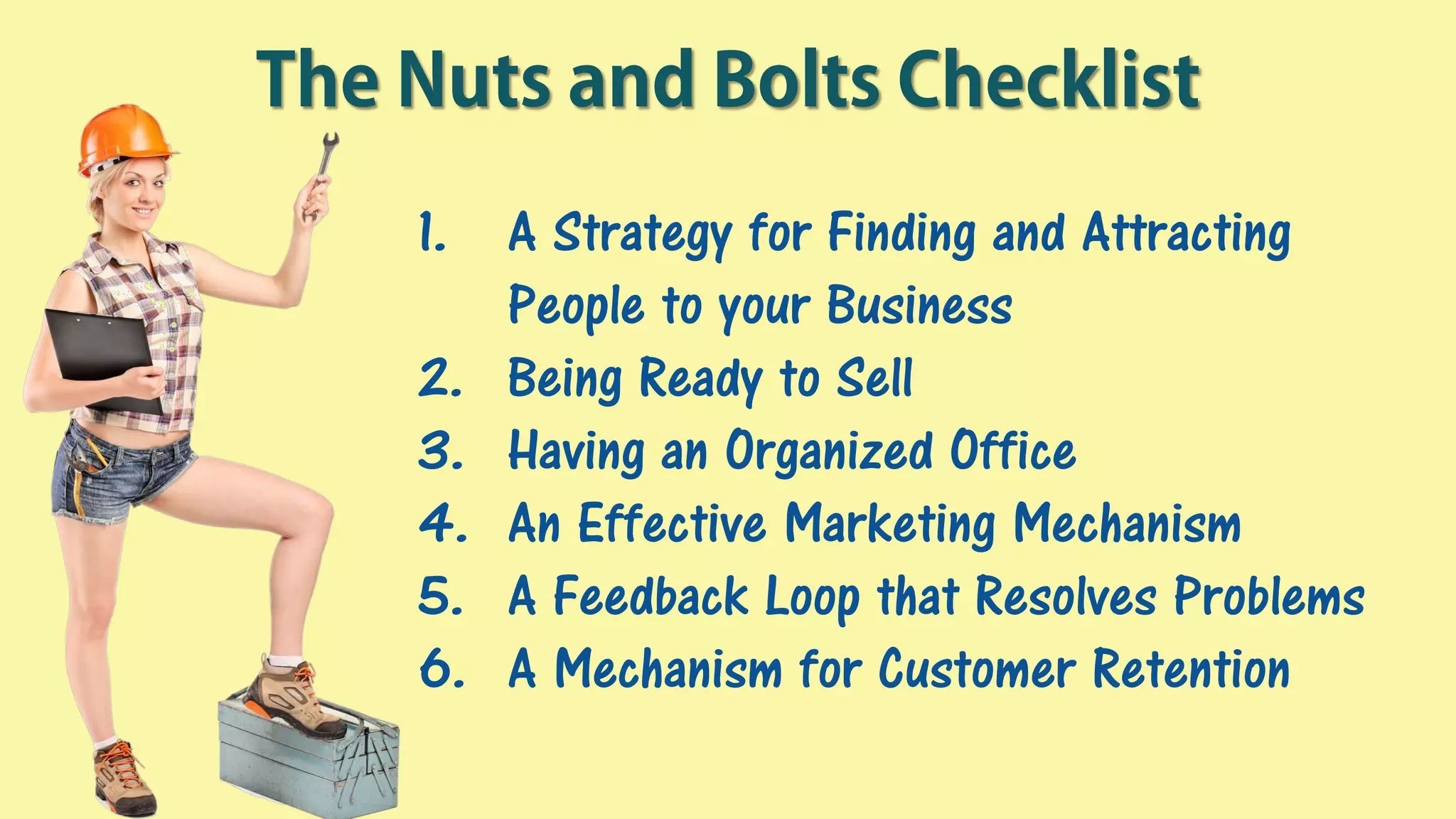 The nuts and bolts checklist | PDF