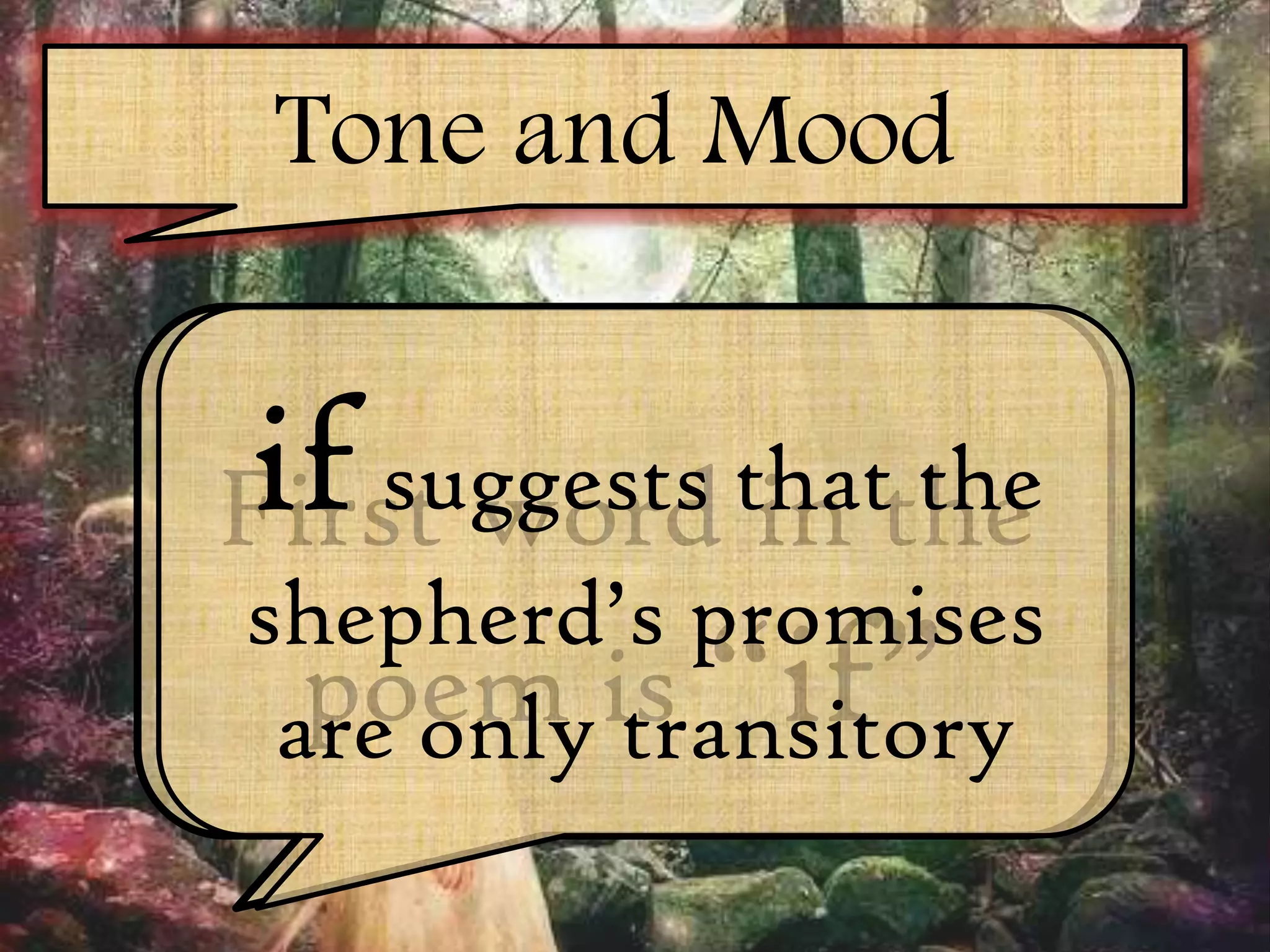 The Nymph’s Reply to the Shepherd | PPTX