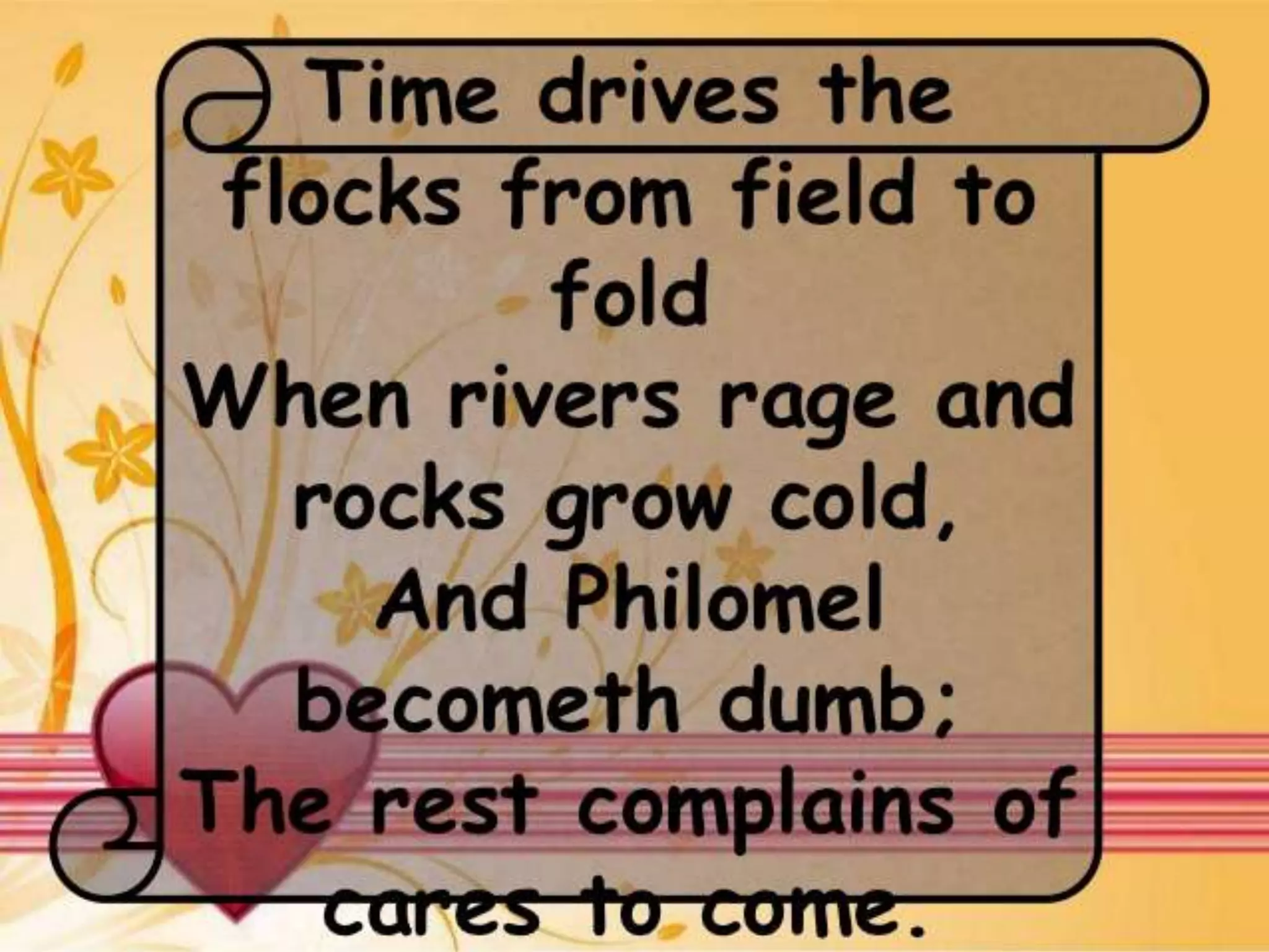 The nymph's reply to the shepherd | PPTX