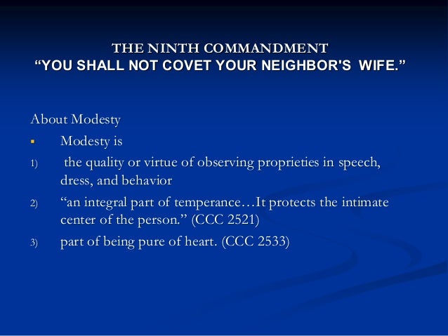 9th commandment