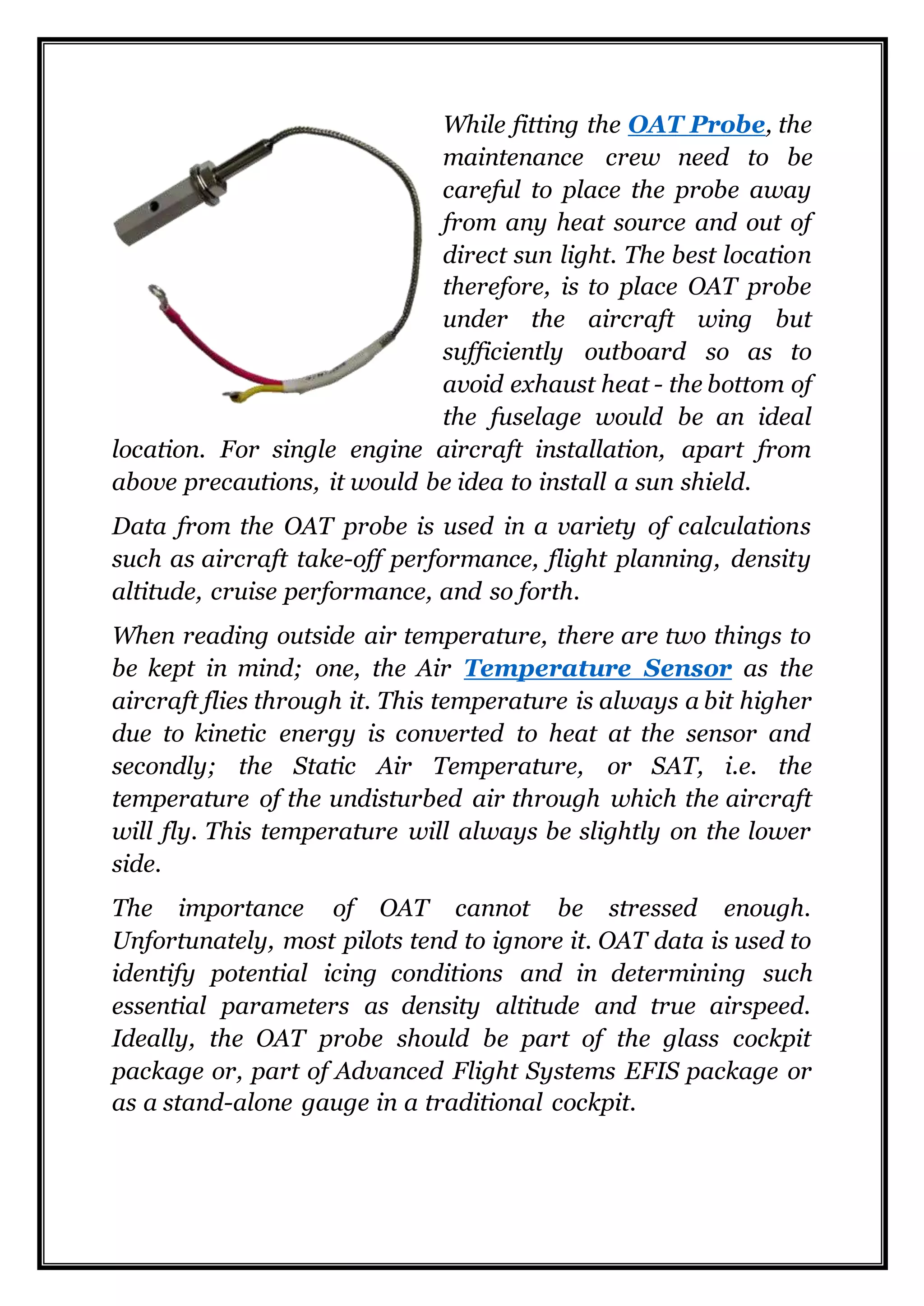 The oat probe in aircraft | DOCX