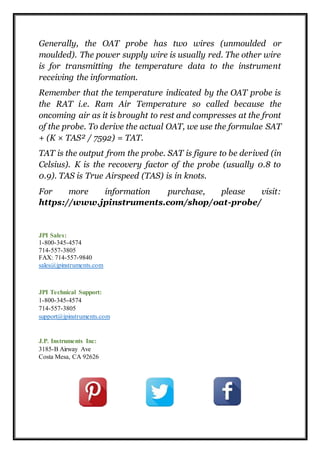 The oat probe in aircraft | DOCX