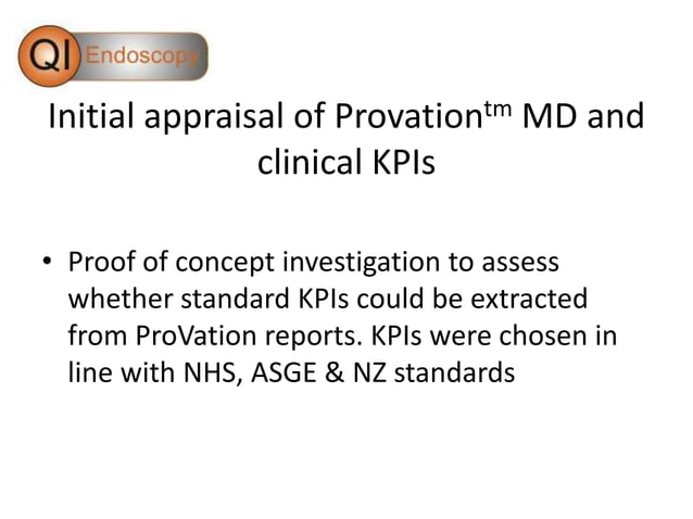 Does ProVation MD capture colonoscopy KPIs? | PPTX