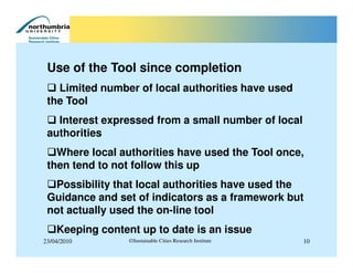 "Local Targets 21 - Target setting and monitoring for local ...