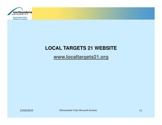 "Local Targets 21 - Target setting and monitoring for local ...