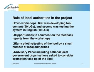 "Local Targets 21 - Target setting and monitoring for local ...