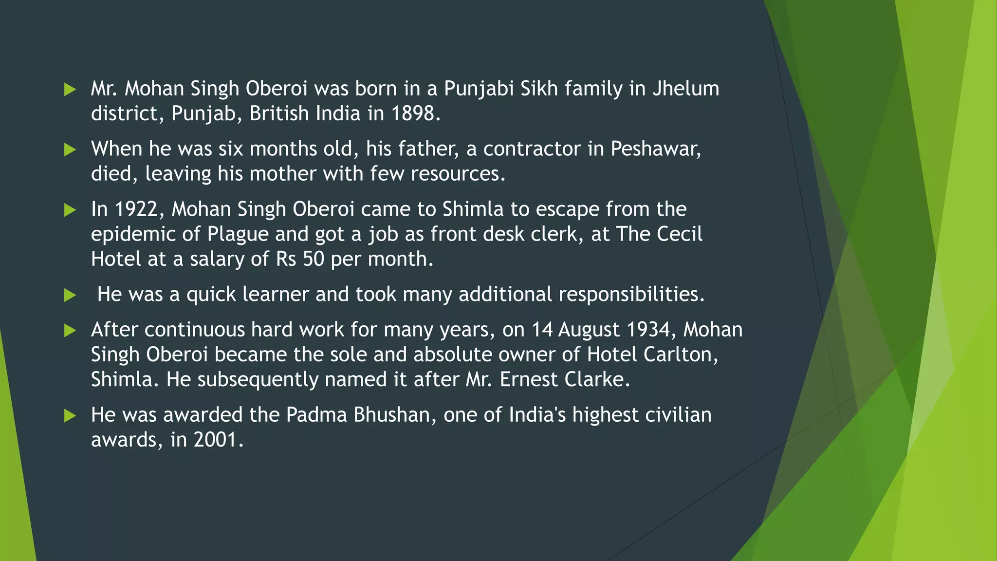 The oberoi group | PPTX