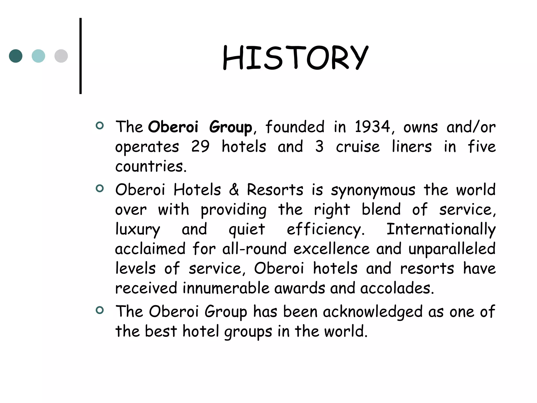 The oberoi hotels | PPT