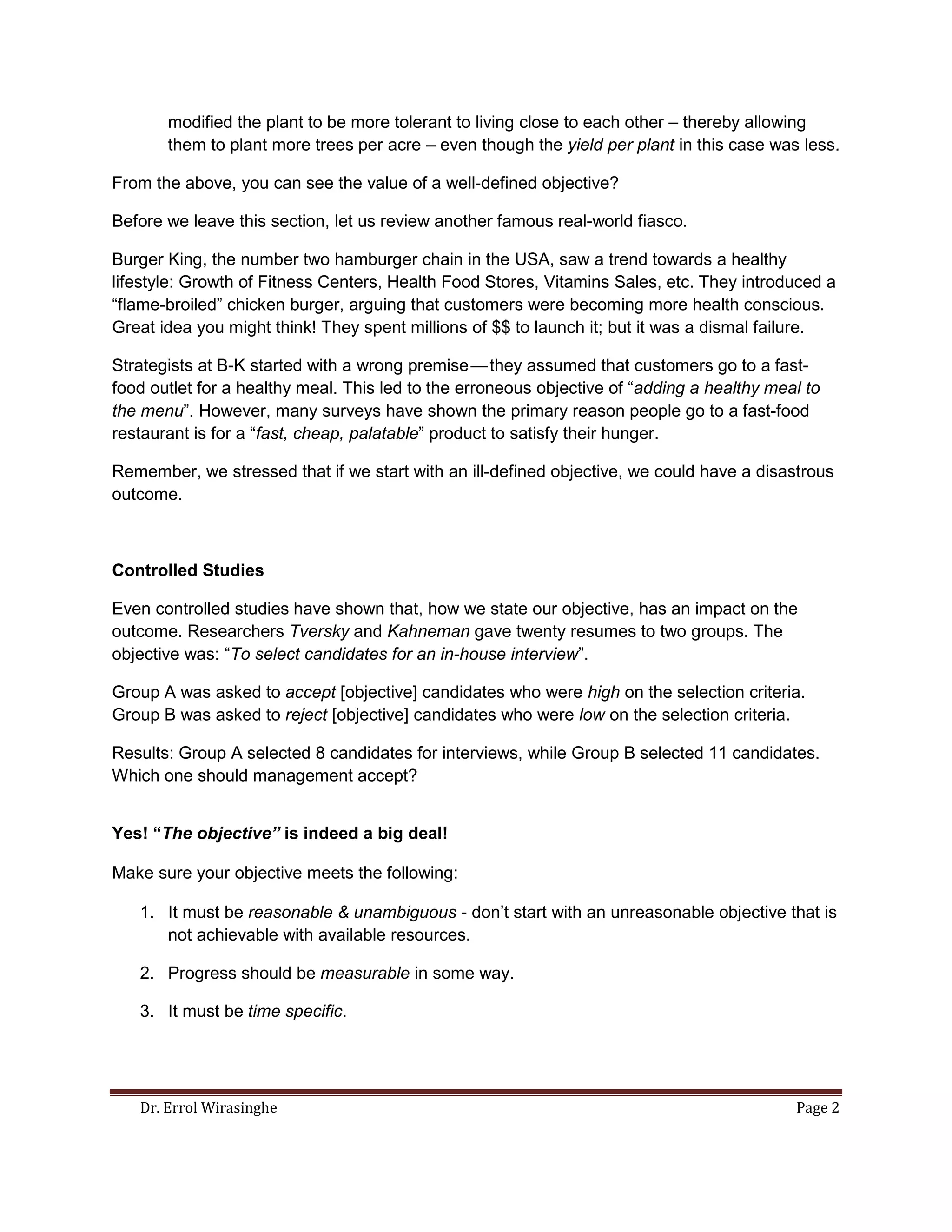 The Objective Whats The Big Deal | PDF