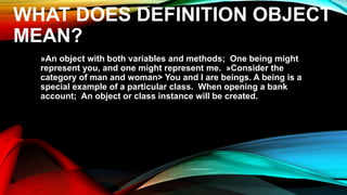 The objects of Definition | PPT