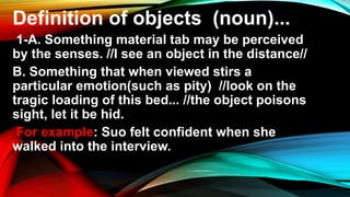 The objects of Definition | PPT