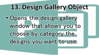 The Objects Toolbar in MS Publisher | PPTX