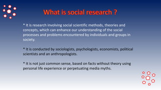The observation of social research | PPTX | Geology | Science