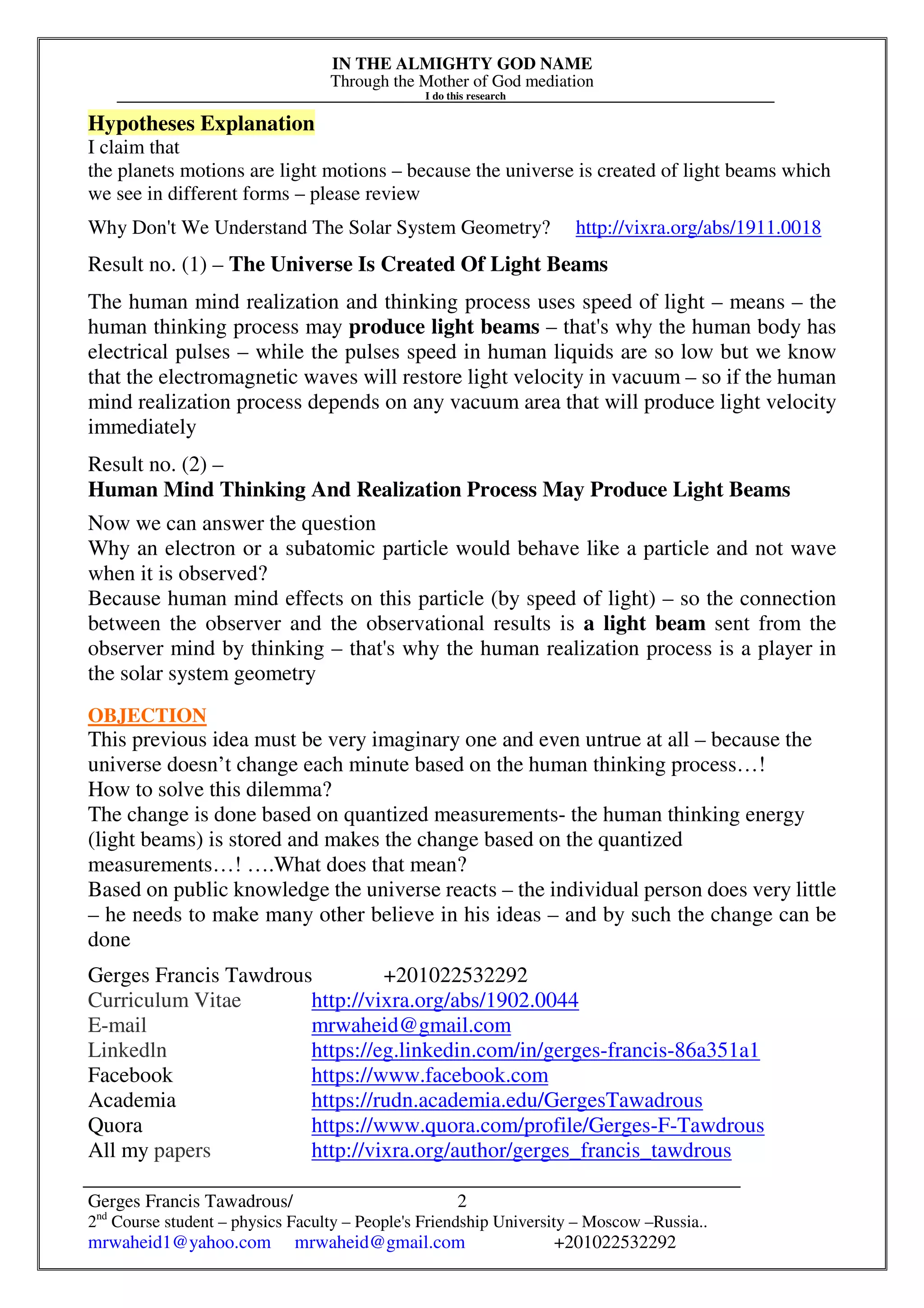 The observer effects on observation results (SR tells) | PDF