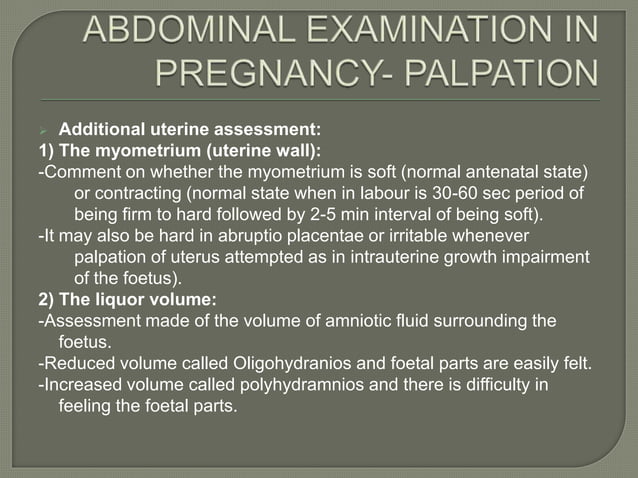 The obstetric examination ppt | PPTX