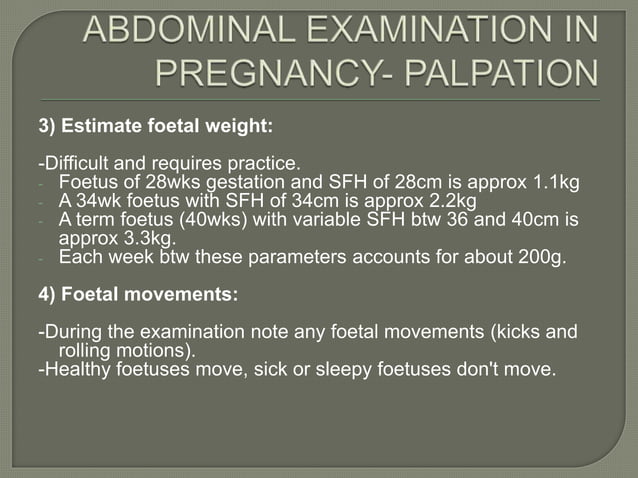 The obstetric examination ppt | PPTX