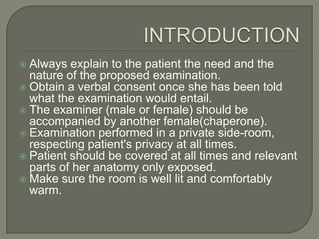 The obstetric examination ppt | PPTX