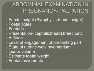 The obstetric examination ppt | PPTX