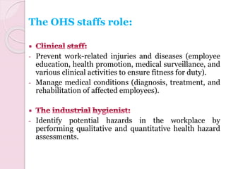 The occupational health services | PPT