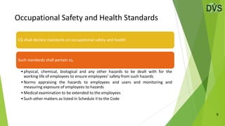 The Occupational Safety, Health and Working Conditions Code, 2020 ...
