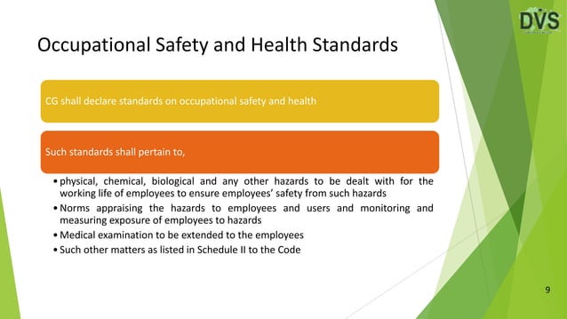 The Occupational Safety, Health and Working Conditions Code, 2020 ...
