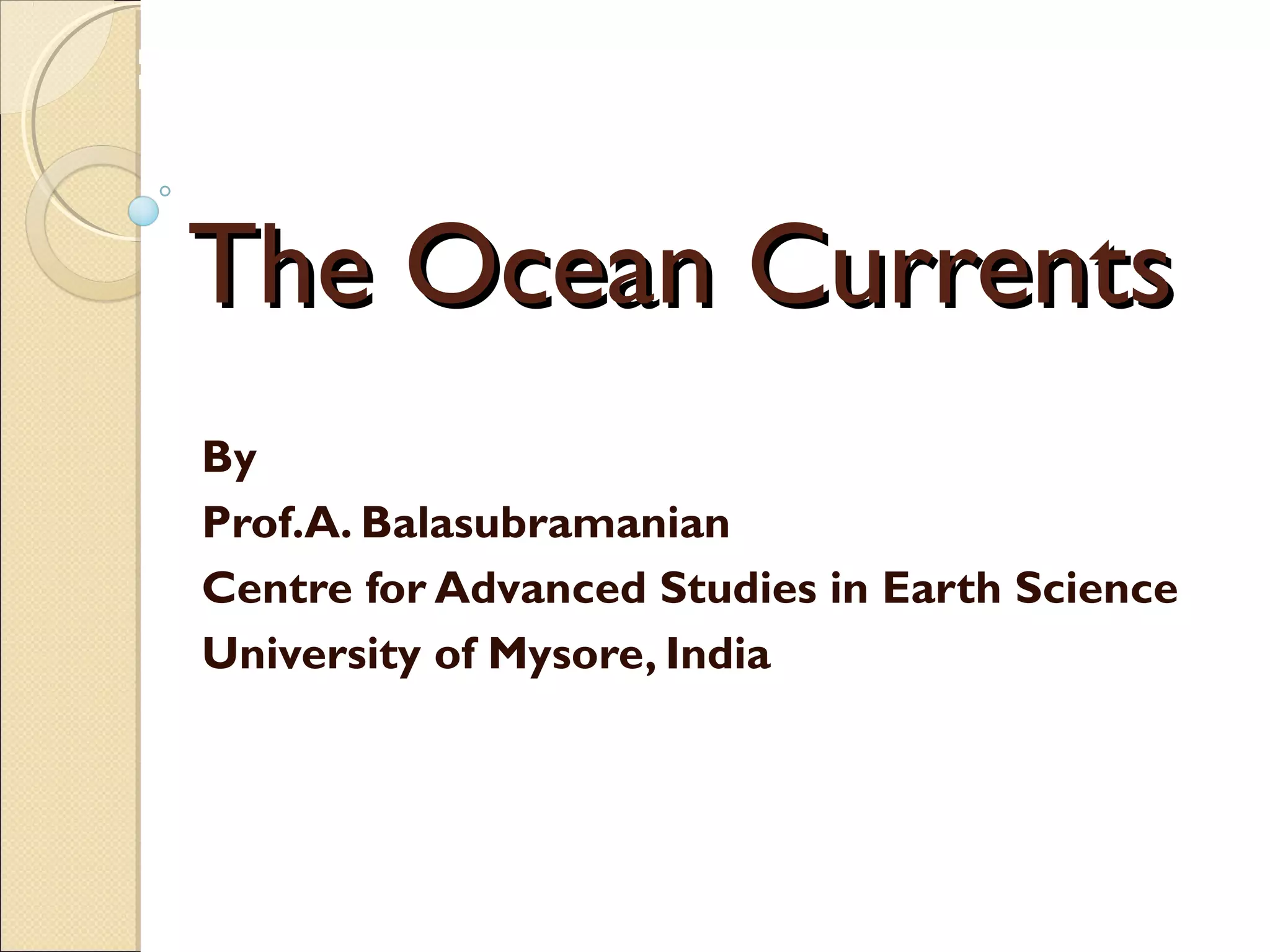 The Ocean Currents | PPT
