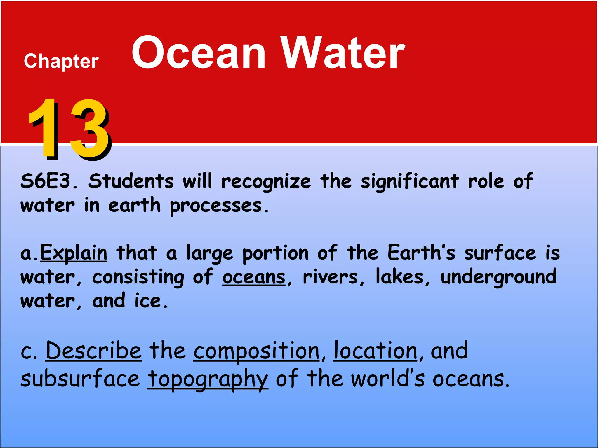 The ocean's composition | PPT