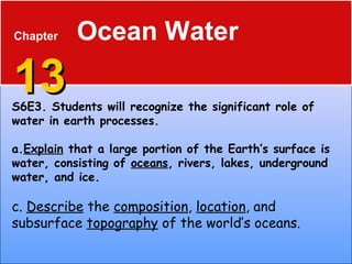 The ocean's composition | PPT