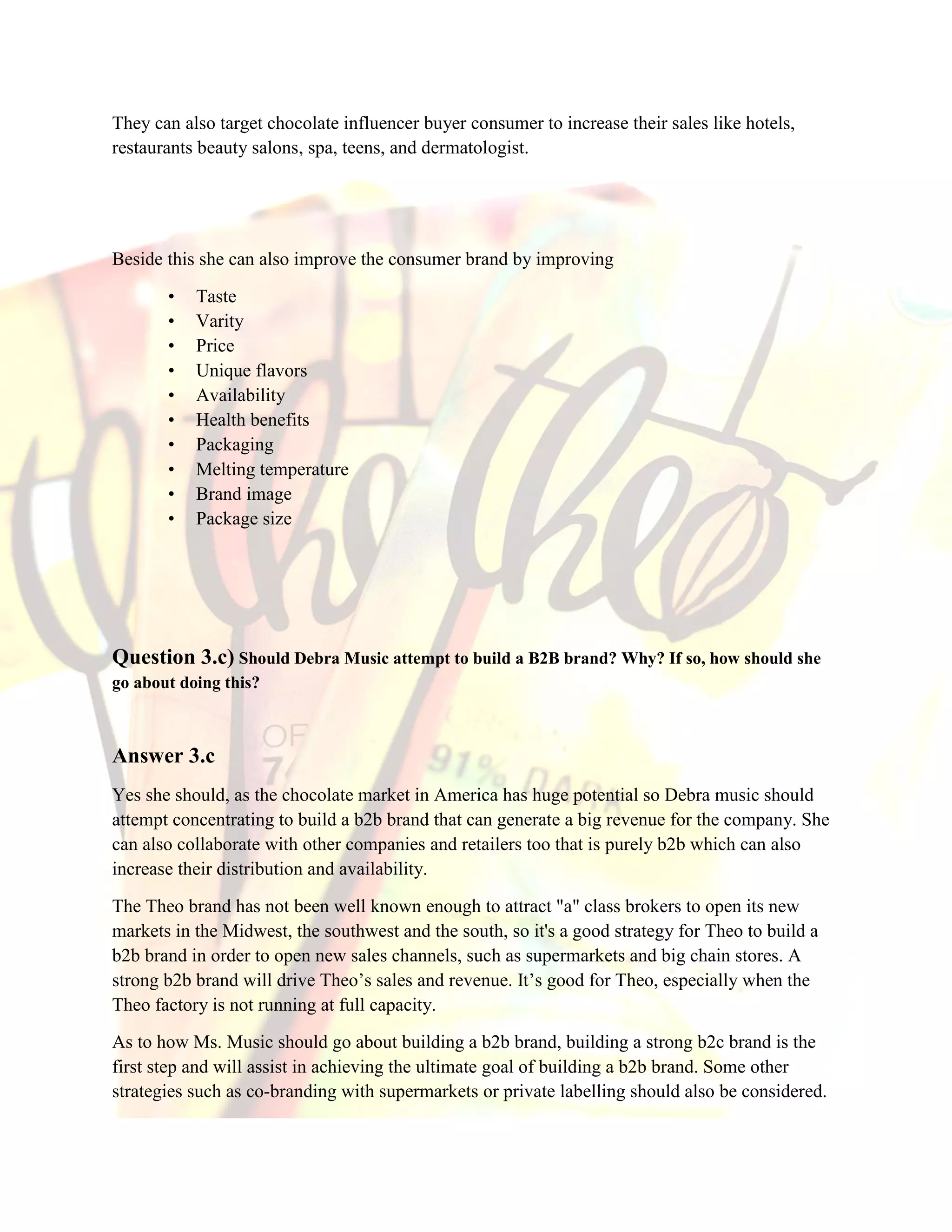 Theo chocolate case study | PDF