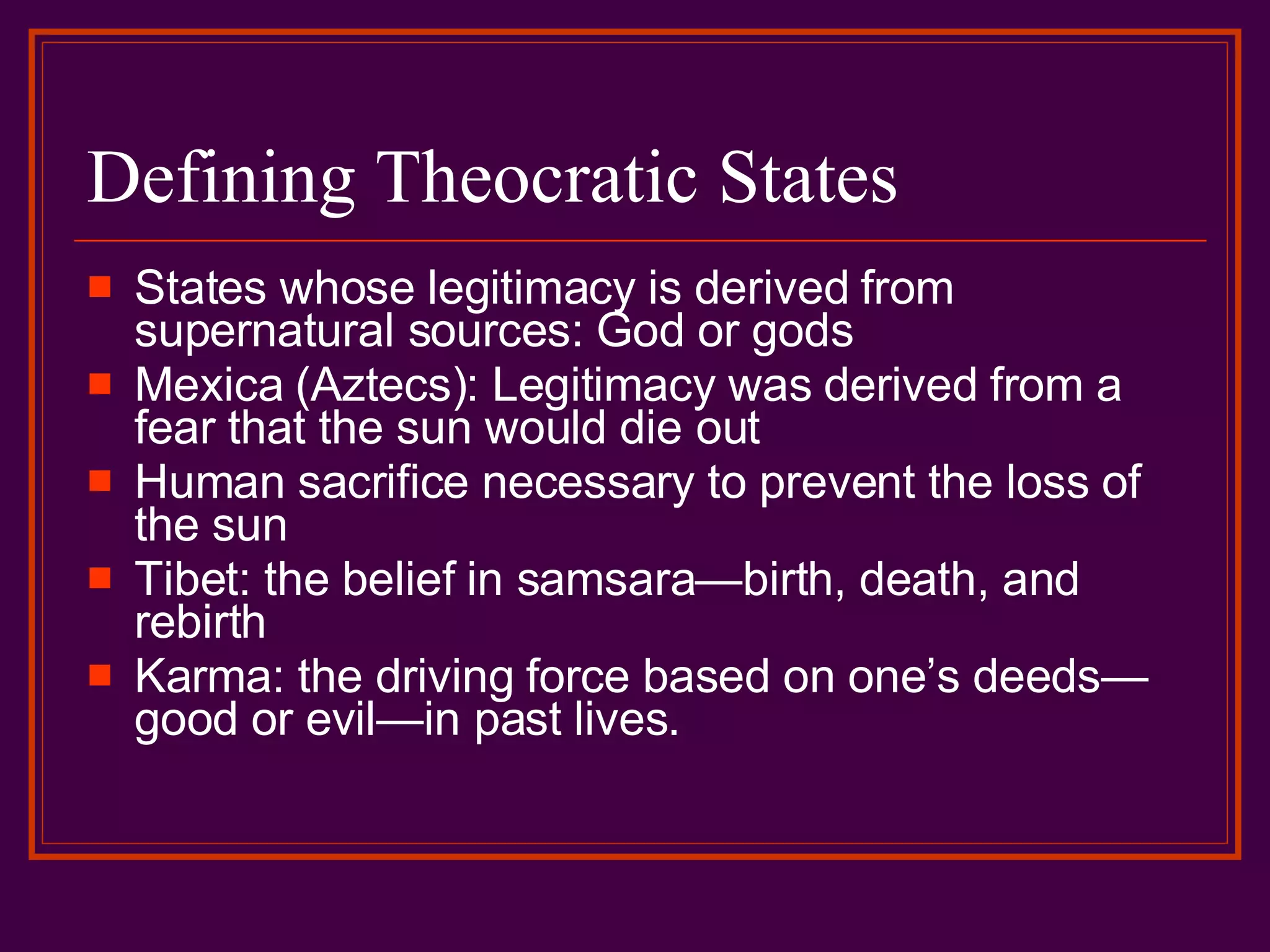 Theocratic States | PPT