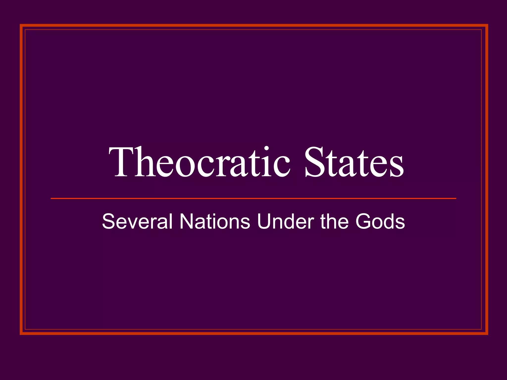 Theocratic States | PPT