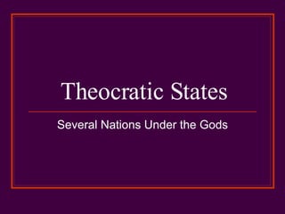 Theocratic States | PPT