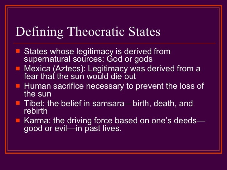Theocratic States