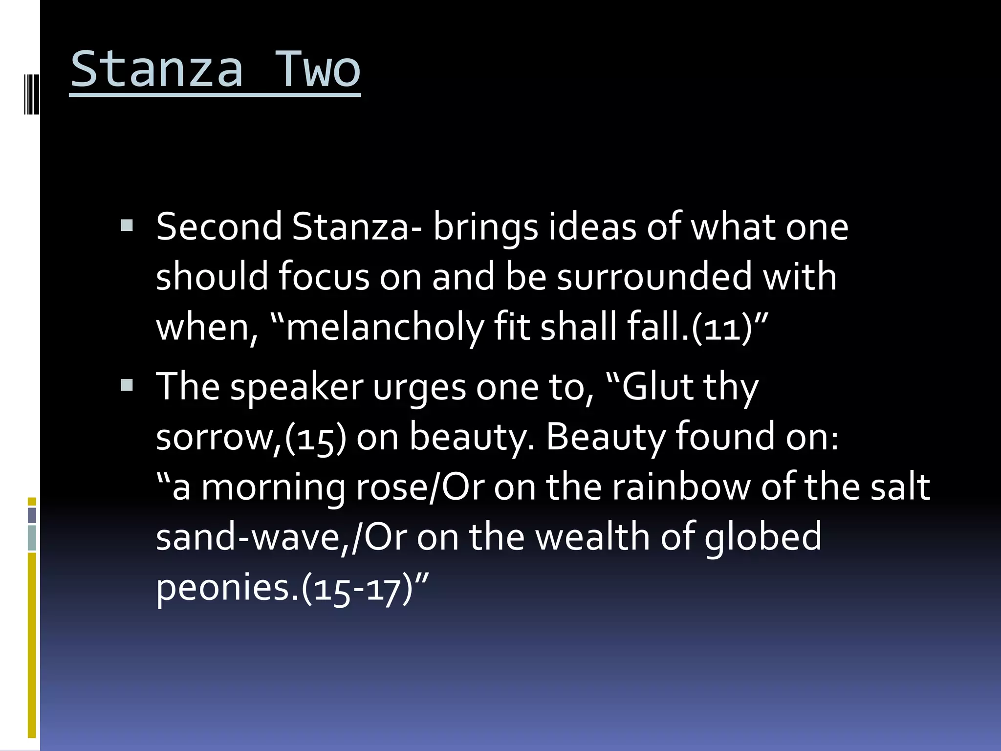 The ode on melancholy | PPTX