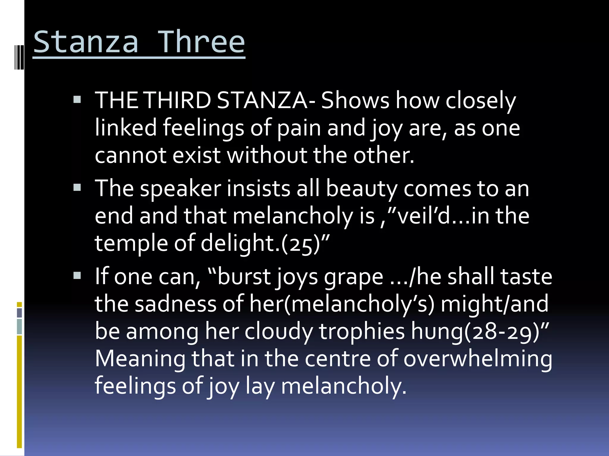 The ode on melancholy | PPTX