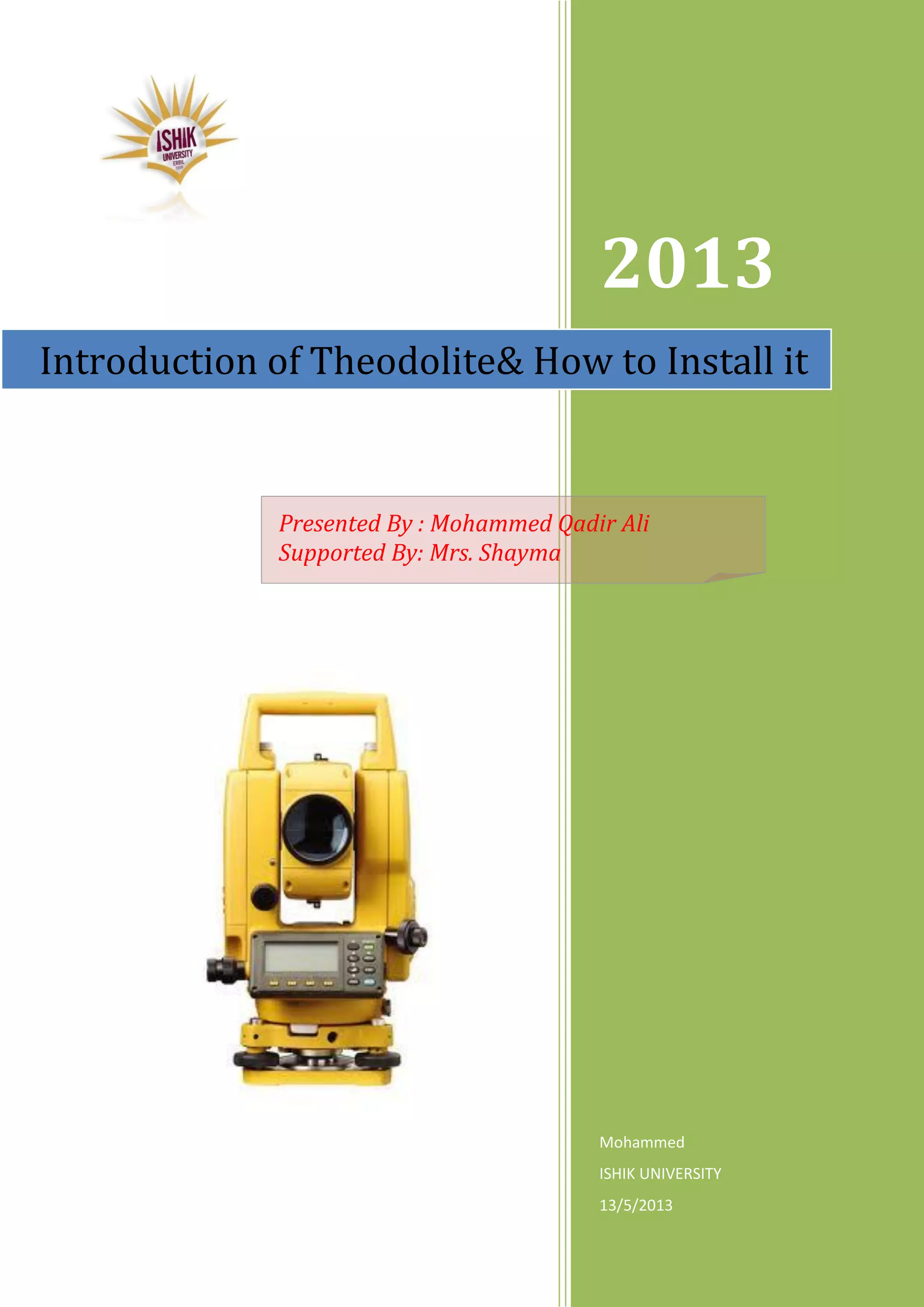 Theodolite | PDF