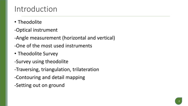 Theodolite and its working mechanism | PDF