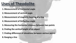 Theodolite surveying part 1 (I scheme MSBTE) | PPTX