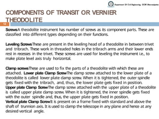 THEODOLITE AND TACHEOMETRIC SURVEYING - surveying | PPTX | Geology ...