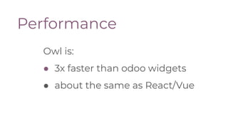 The Odoo JS Framework | PPT