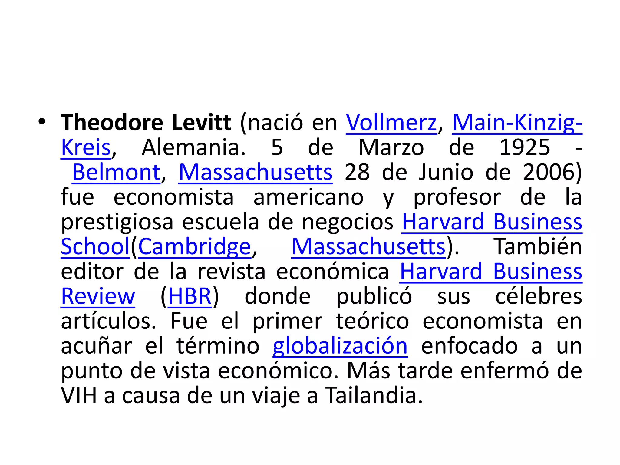 Theodore levitt | PPT