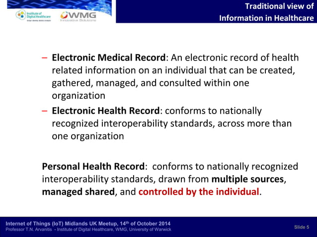 Theodoros Arvanitis IoT Midlands Presentation Oct 2014 | PPT