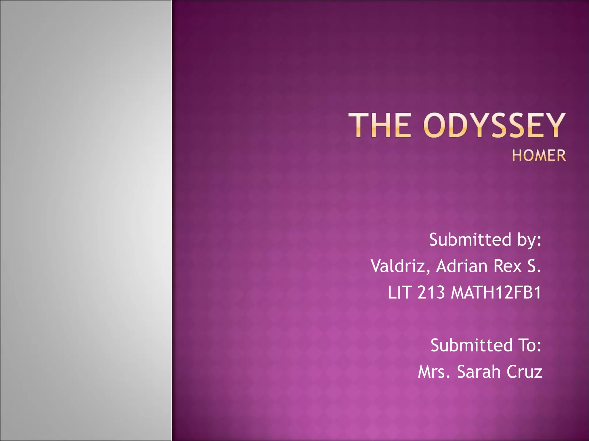 The odyssey(World Literature) | PPT