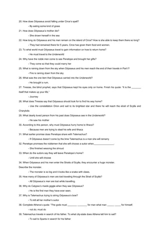 The odyssey viewing guide | DOC