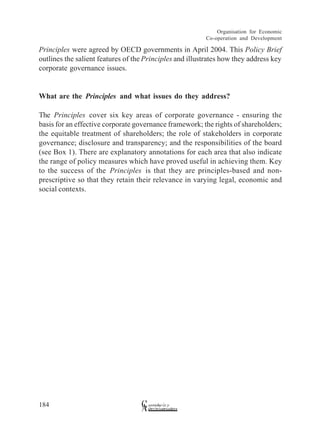 The OECD Principles of Corporate Governance | PDF
